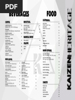 Menu Kaizen Heritage | PDF | Caramel | Foods