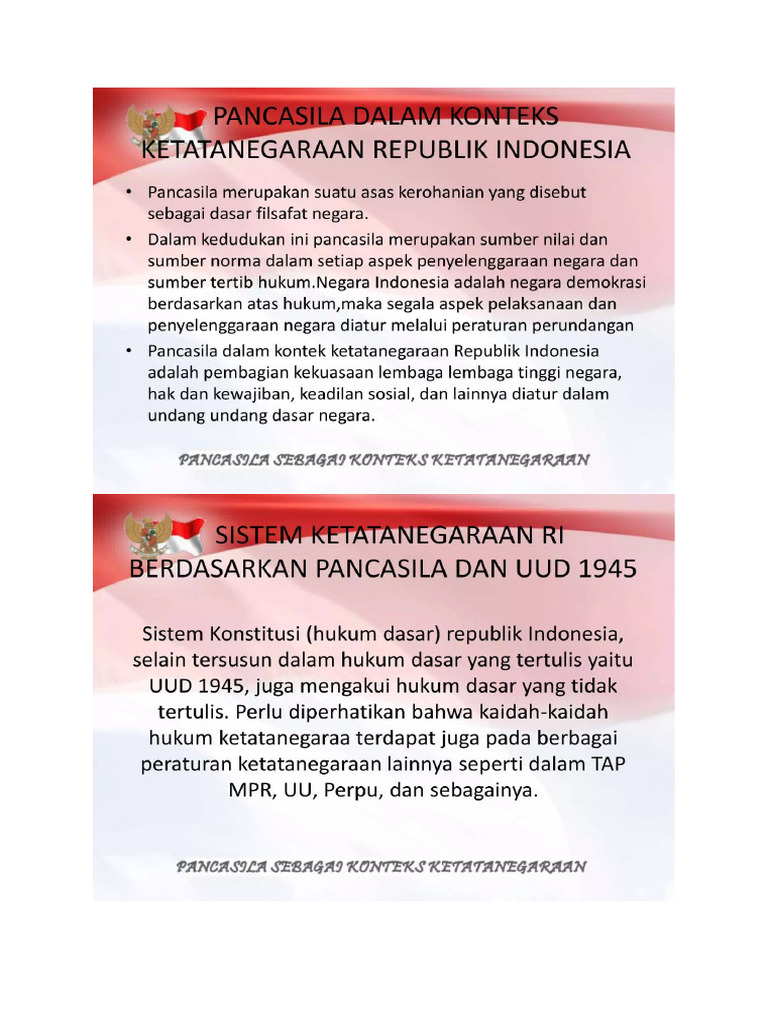 Pancasila Dalam Konteks Ketatanegaraan Ri Pdf 