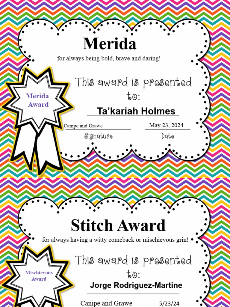 Editable End of Year Awards | PDF