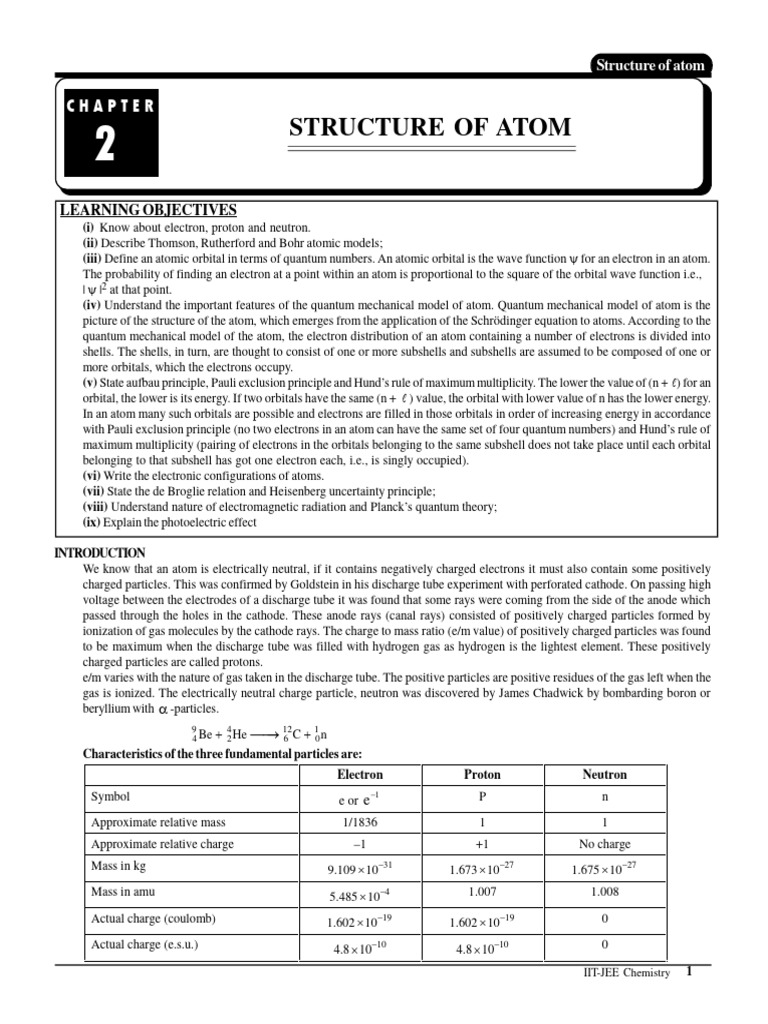 Atomic Structure | PDF | Atomic Orbital | Energy Level