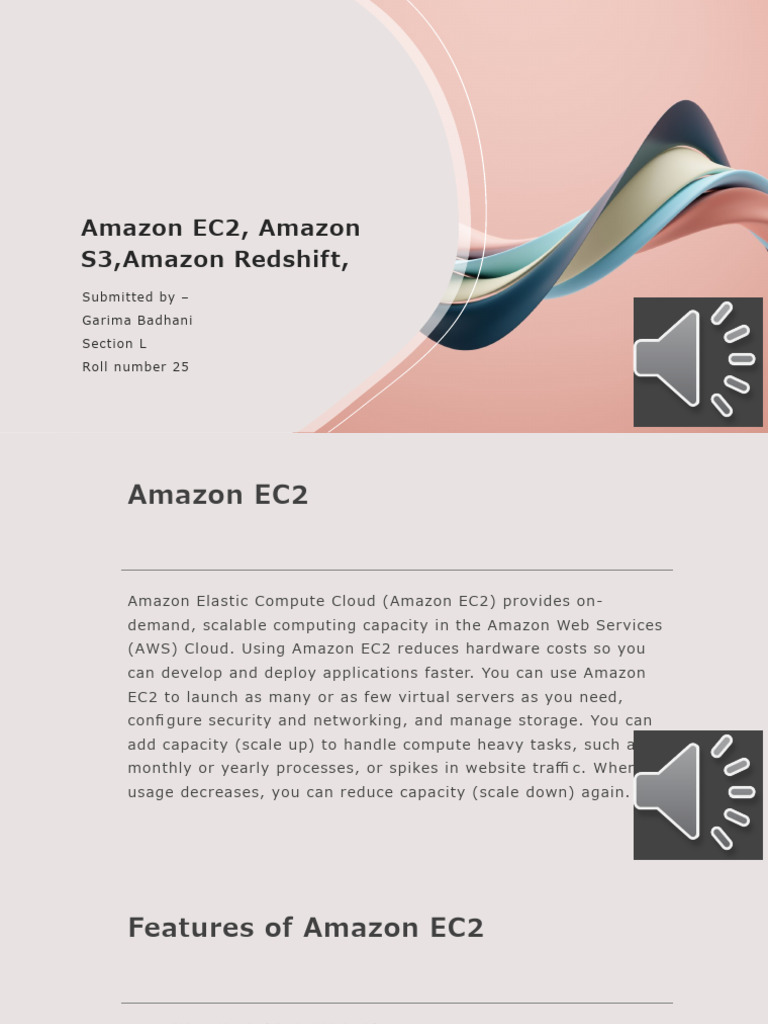Amazon EC2, Amazon S3, Amazon Redshift | PDF | Amazon Web Services | Cloud Computing