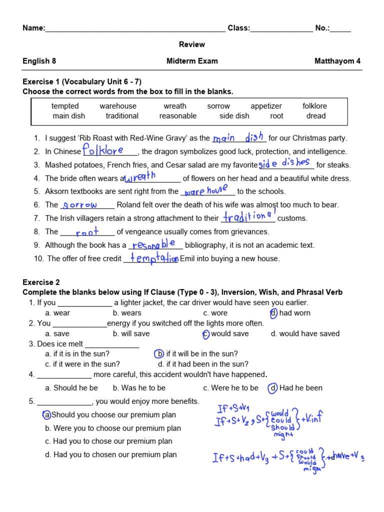 English 8 Midterm Exam Review Guide | PDF | Mind | Psychology