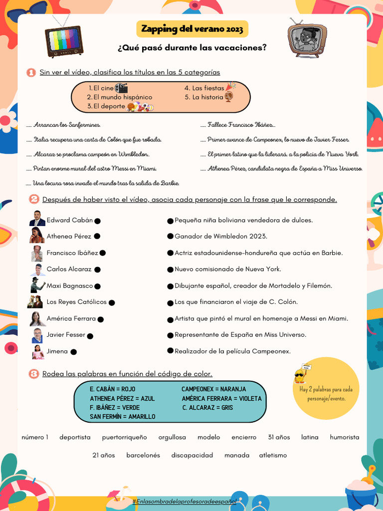 Fiche Activités Zapping Correction Pdf