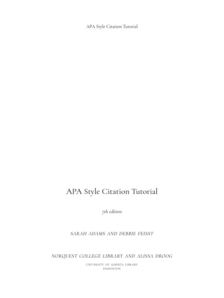 APA Style Citation Tutorial 1701731121 | PDF | Apa Style | Citation
