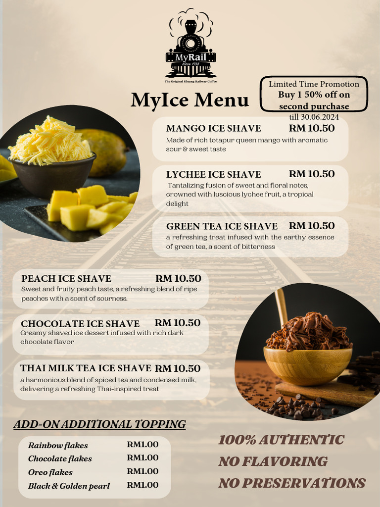 Supreme Ice Shave Menu Highlights | PDF