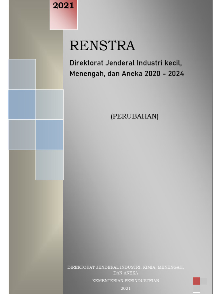 Renstra Ditjen IKMA 2020-2024 (Revisi 2021) | PDF