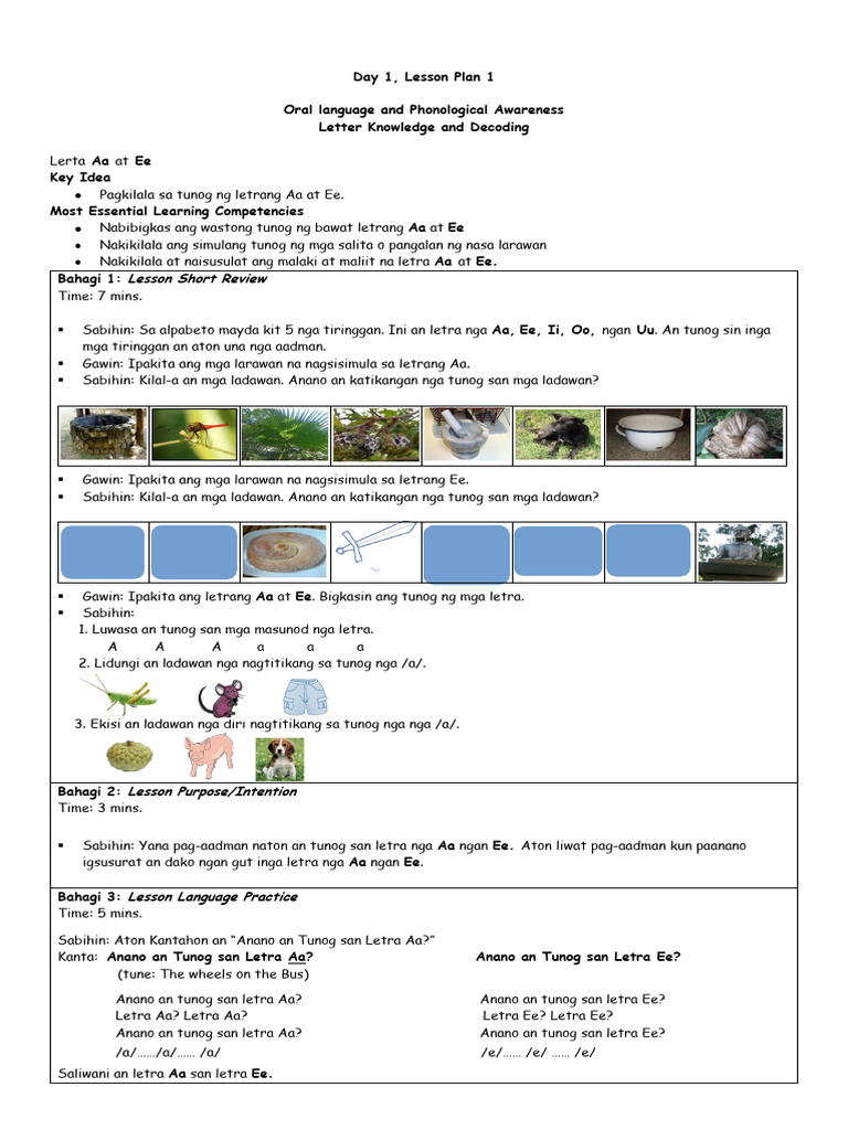 NLC Reading Intervention Plan Week 1 | PDF