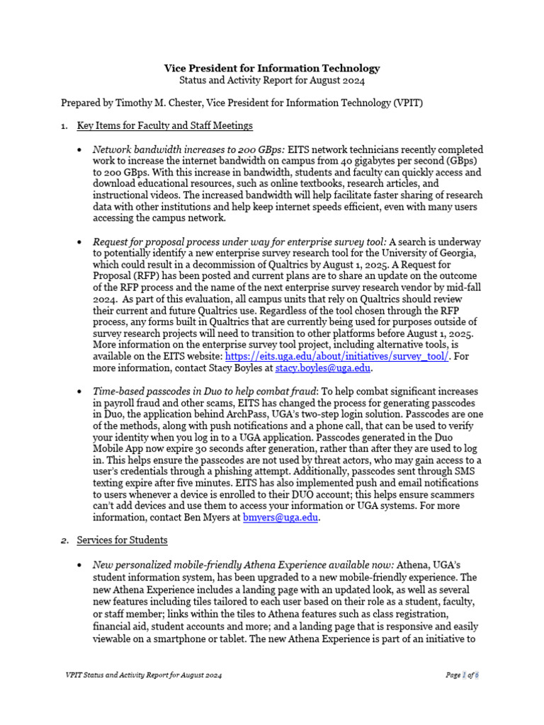 VPIT Status and Activity Report for August 2024 | PDF | Mobile App ...