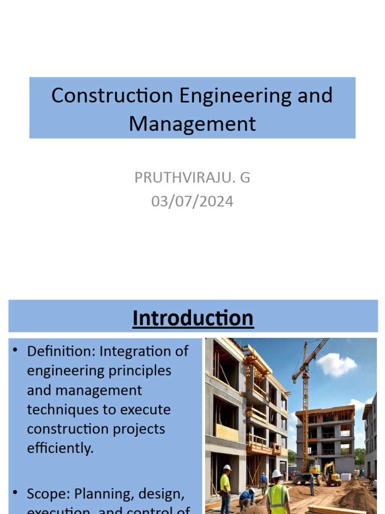 Construction Engineering Overview | PDF | Art | Technology & Engineering
