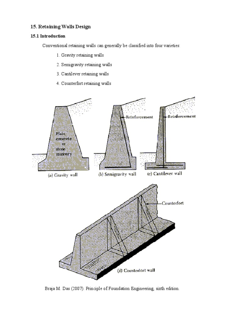 Retaining Wall Design Principles | PDF | Structural Engineering ...
