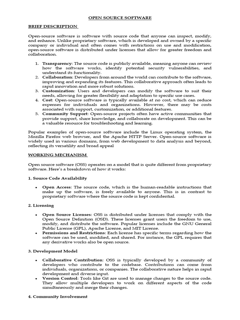 Open Source Software Pdf Open Source Source Code