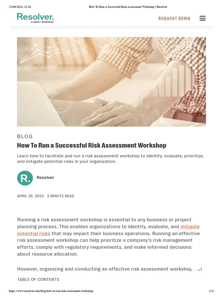 How To Run A Successful Risk Assessment Workshop - Resolver | PDF ...
