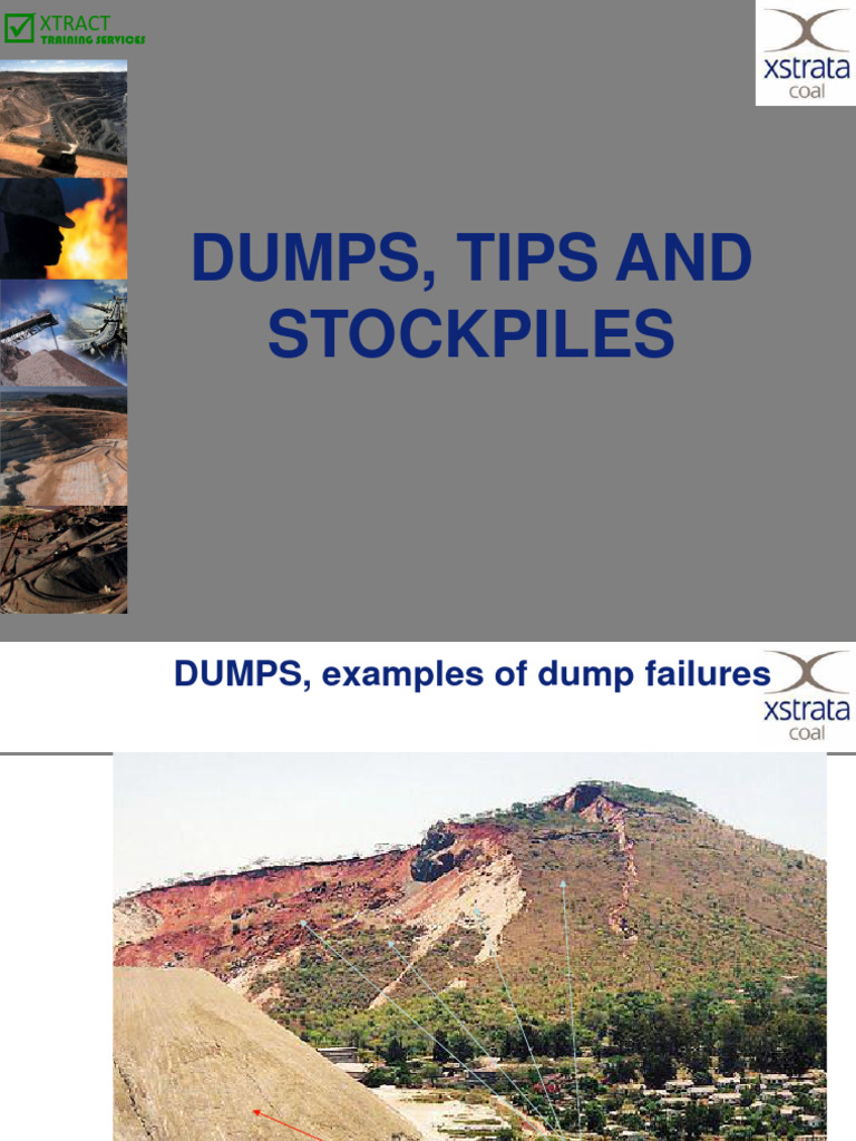 Mine and Quarry Training: Waste Dumps and Stockpile Tipping | PDF ...