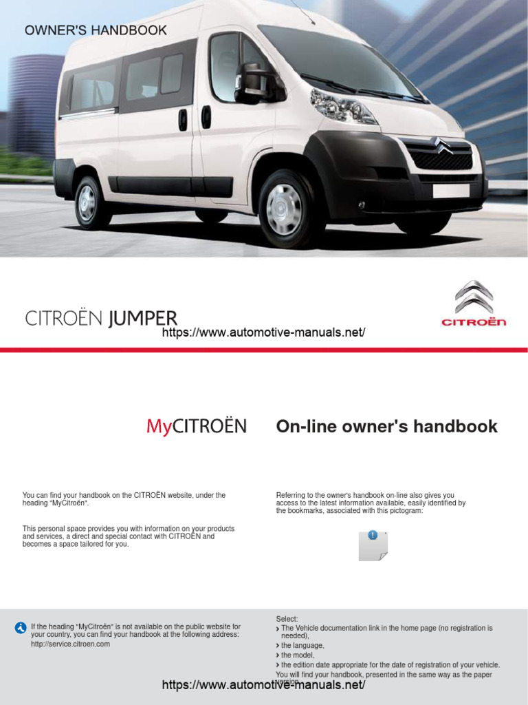 Citroen Jumper Owner's Manual | PDF | Manual Transmission | Headlamp