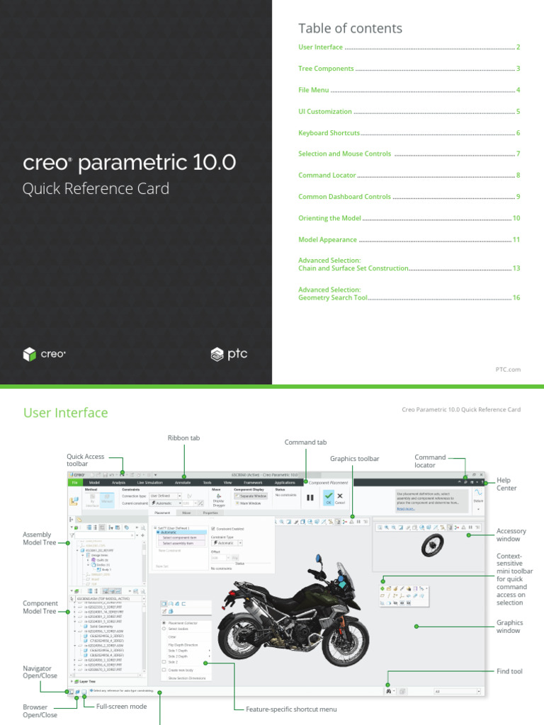 Quick Reference Card For Creo 10 en | PDF | Keyboard Shortcut | Window ...