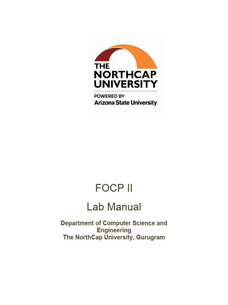 Manav 22CSU111 Final Lab Manual FOCP-II 2nd Sem | PDF | Java Virtual Machine | Class (Computer ...