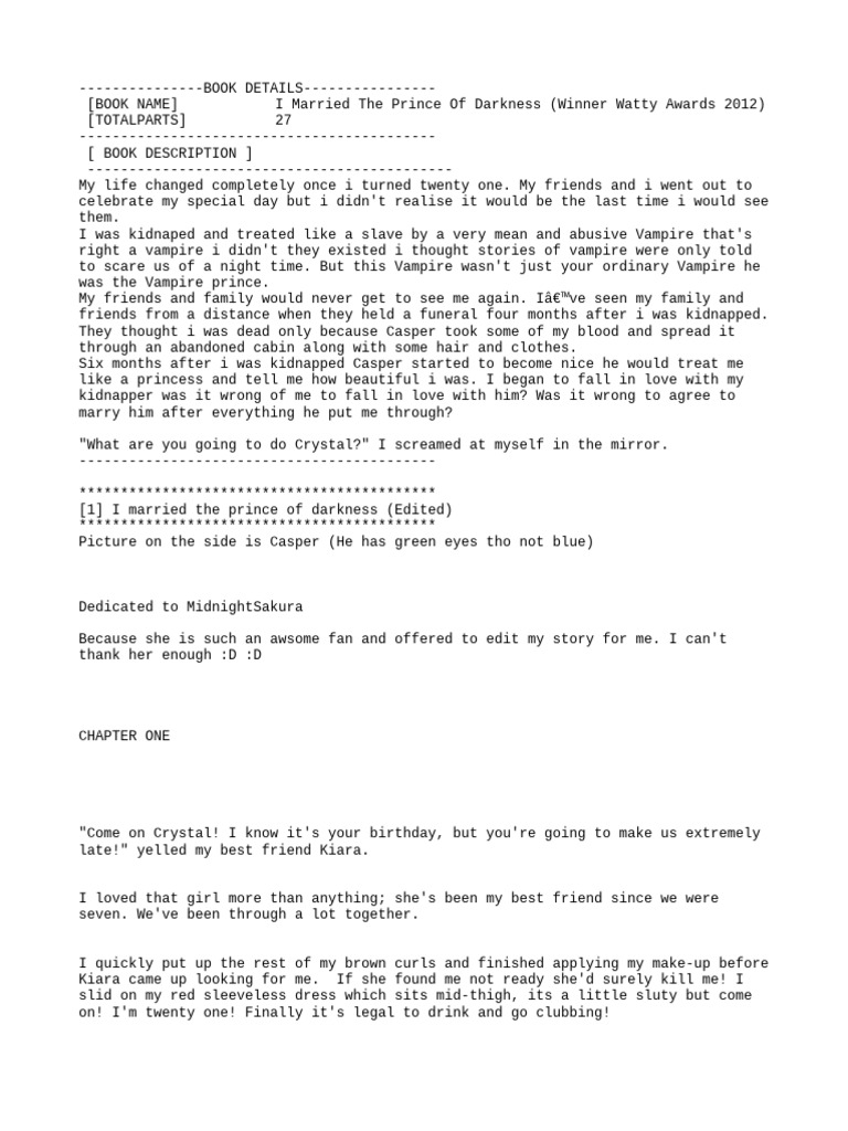 I Married The Prince of Darkness | PDF