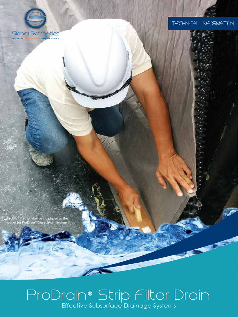 ProDrain Strip Filter Brochure 2020 | PDF | Drainage | Soil Mechanics