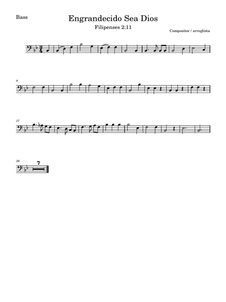 Engrandecido Sea Dios Bajo | PDF