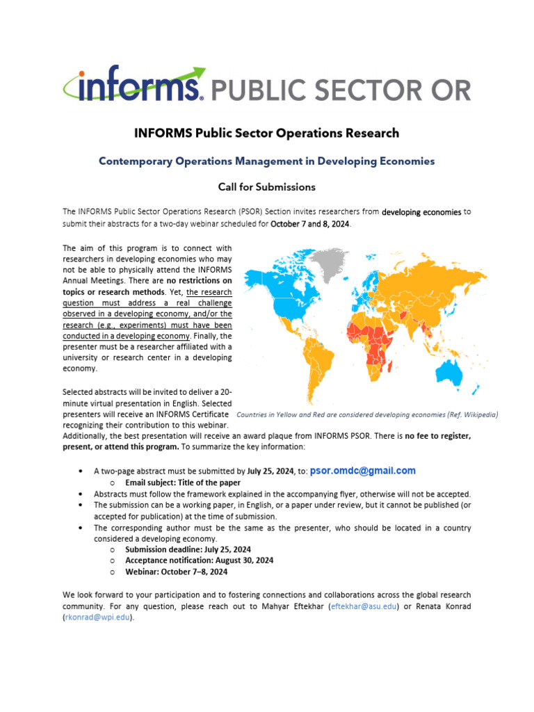 PSOR - Flyer - Call For Submission | PDF