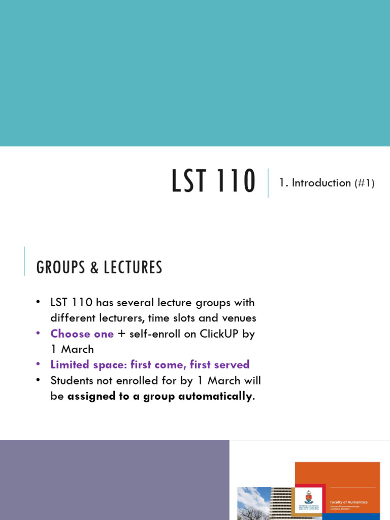 Week 1_LST 110 | PDF | Human Communication | Liberal Arts Education