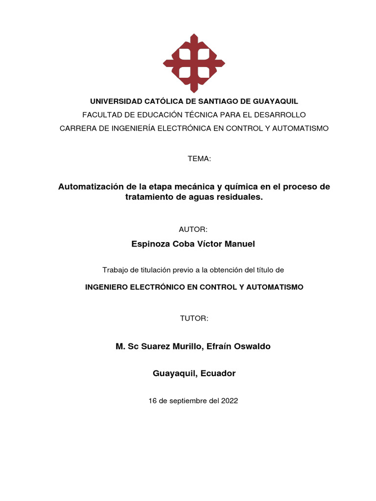 T Ucsg Pre Tec Ieca 148 | PDF | Scada | Agua