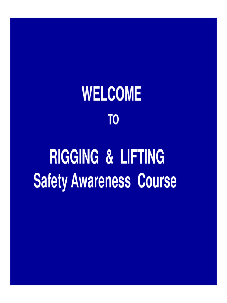 Rigging, Lifting Awareness | PDF | Crane (Machine) | Rope