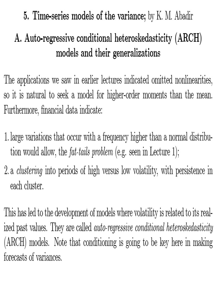 Empirical Finance5 | PDF | Variance | Matrix (Mathematics)