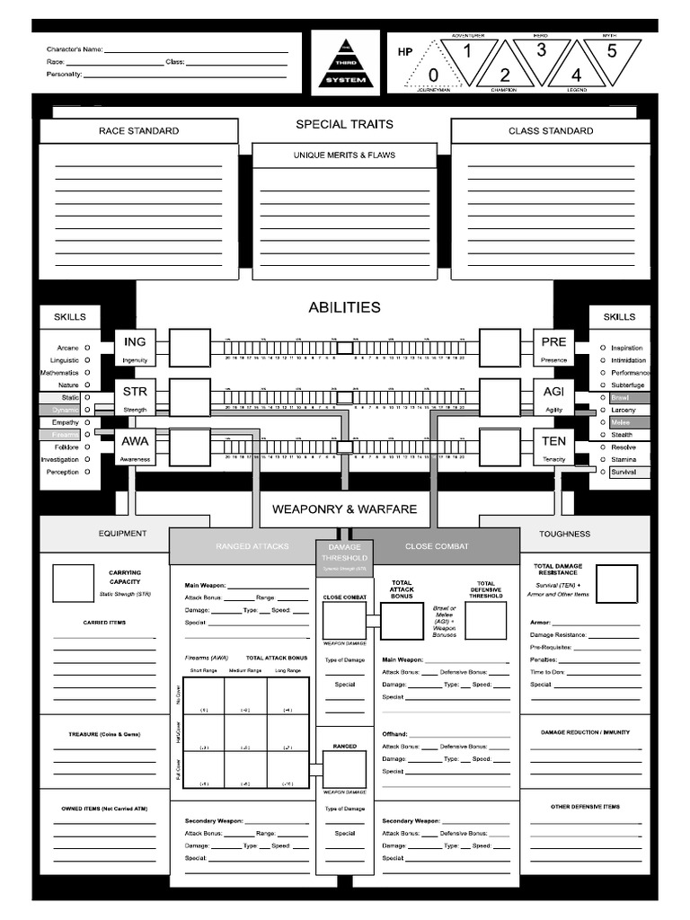 TTS Character Sheet | PDF