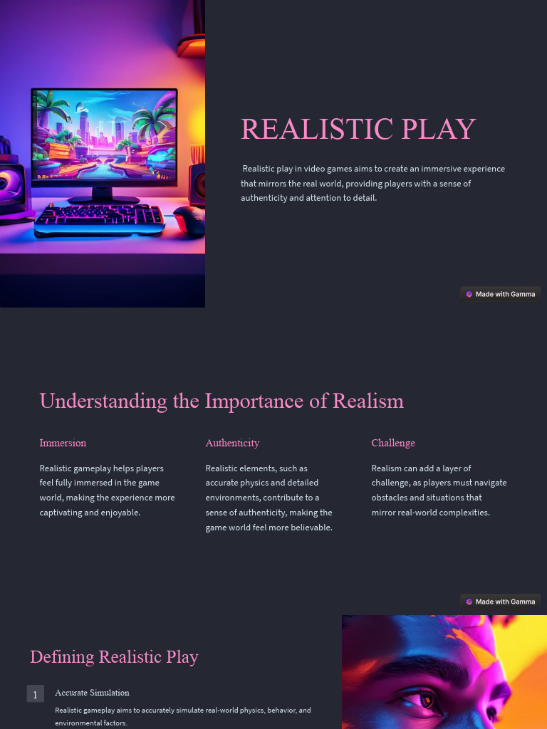 WEEK 8 - Realistic Play | PDF | Reality | Simulation