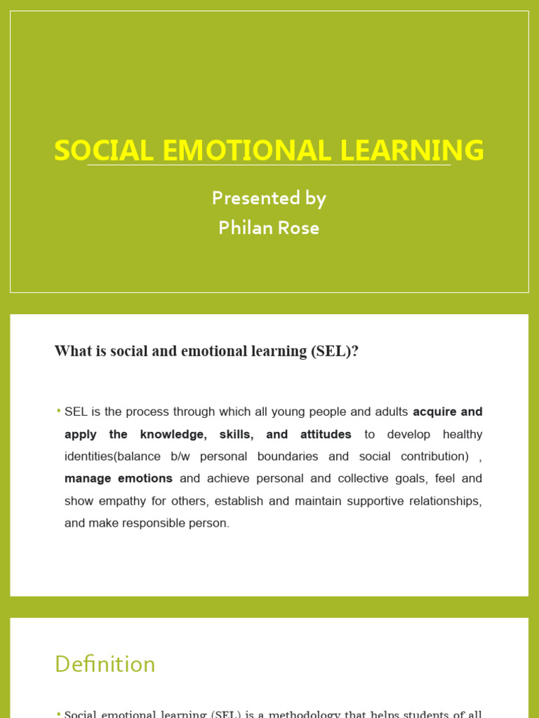 Social Emotional Learning | PDF | Empathy | Mentorship