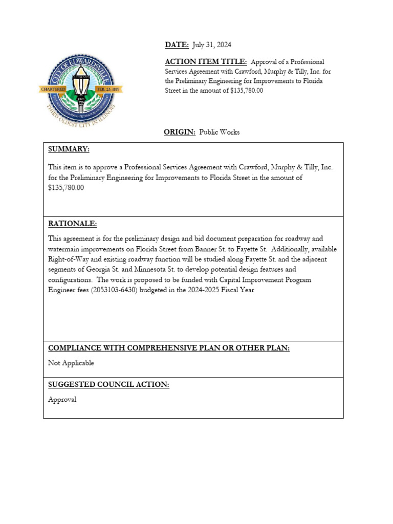 Florida, Holyoake Street Improvement Projects | PDF | Indemnity ...