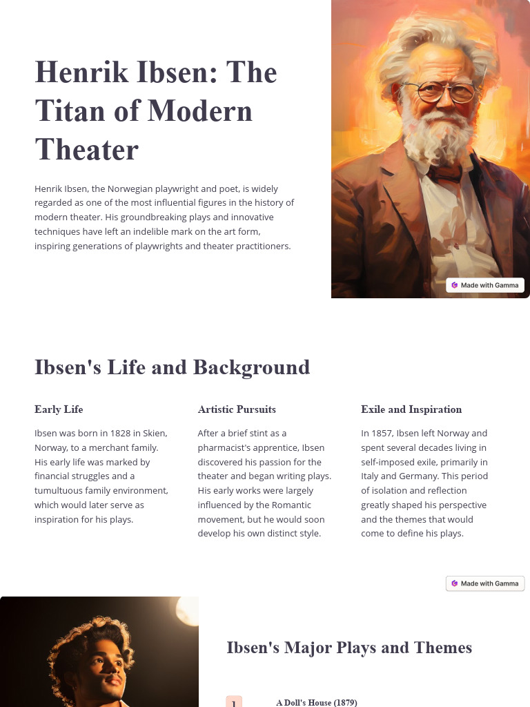 WEEK 7.2 - Henrik-Ibsen-The-Titan-of-Modern-Theater | PDF | Henrik ...