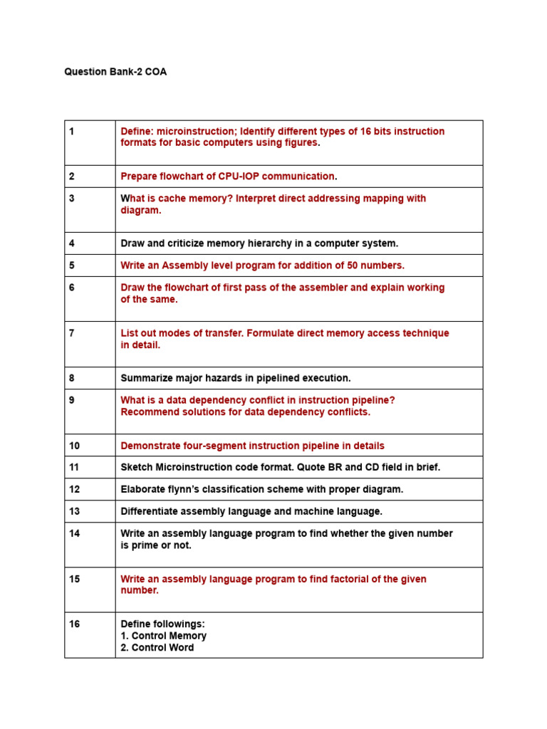 QB Coa 2 | PDF | Cpu Cache | Assembly Language