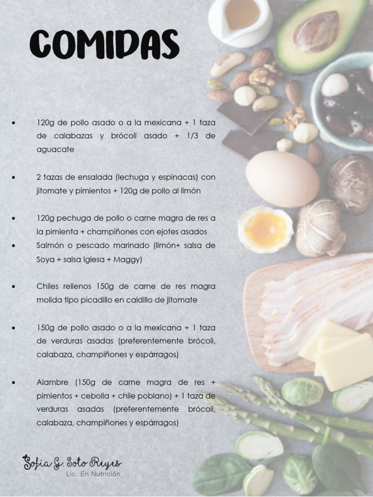 Ejemplos de Comidas | PDF