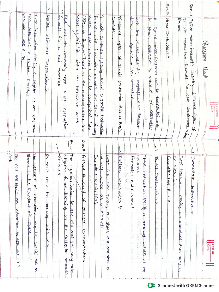 COA Question Bank | PDF