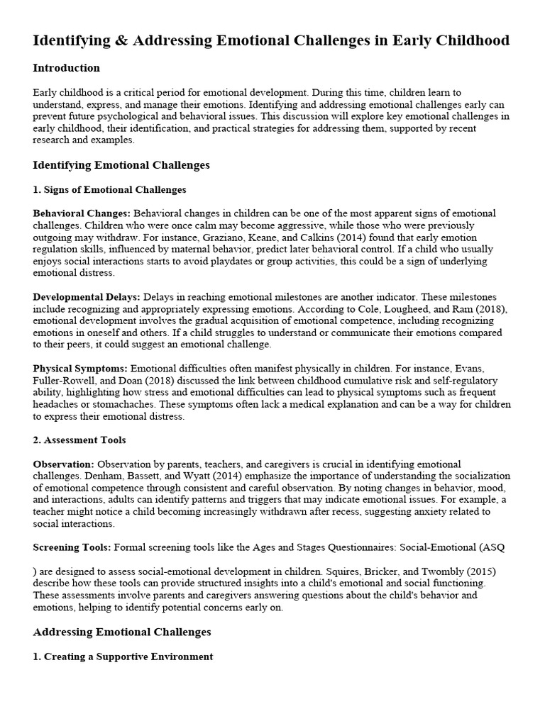 ECE Reference 3 | PDF | Play Therapy | Emotions