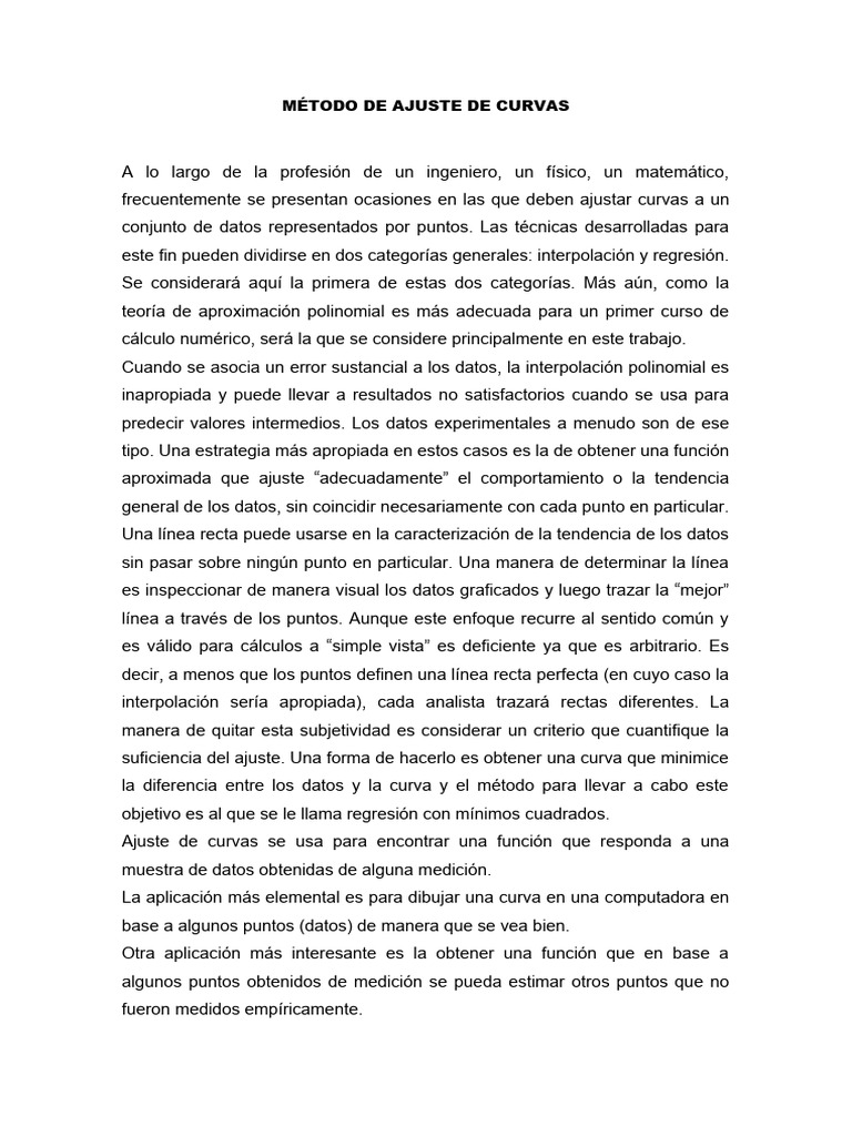 Metodo-De-Ajuste-De-Curvas 7295 0 | PDF | Mínimos cuadrados | Análisis ...