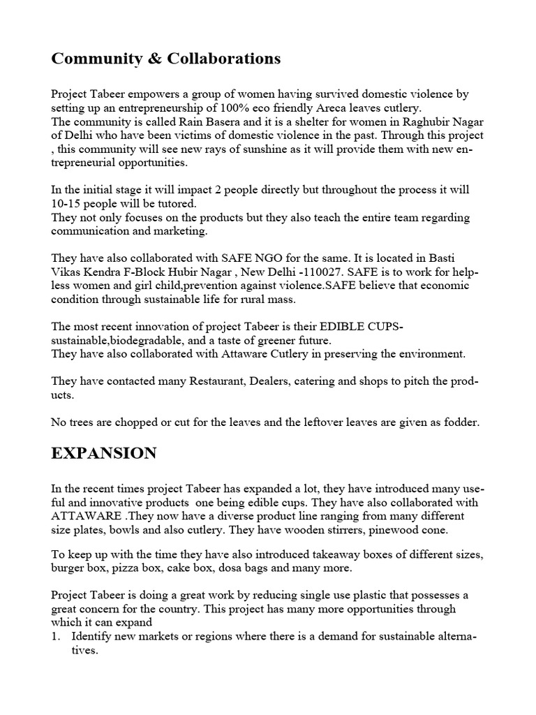 Project Tabeer | PDF | Economy And The Environment