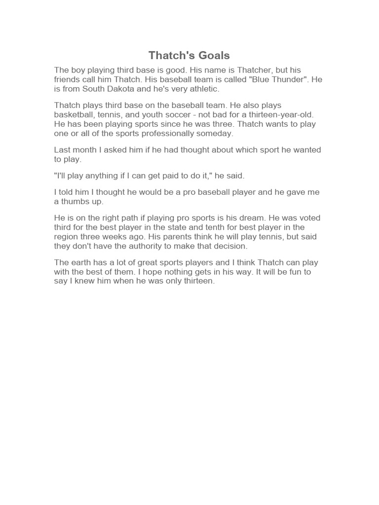 Voiceless TH Reading Paragraphs | PDF