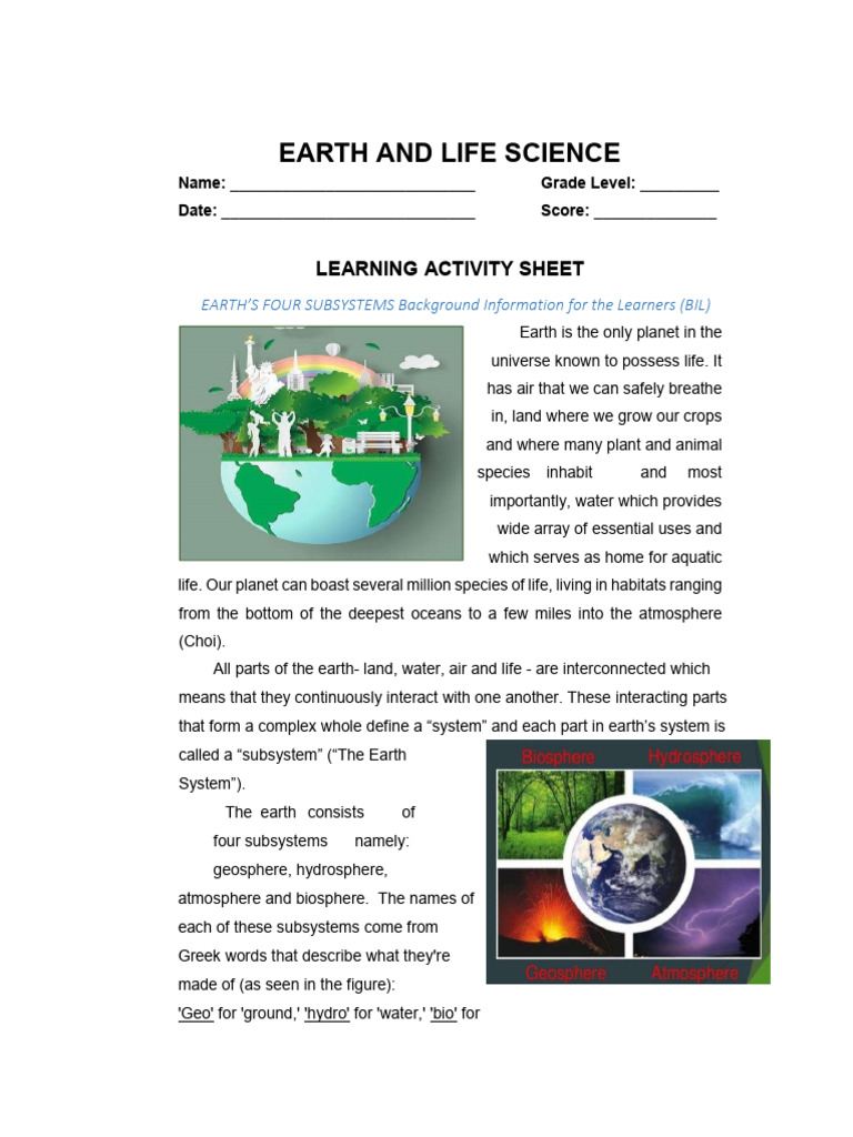 Earth and Life Science Module 2 | PDF | Atmosphere Of Earth | Atmosphere