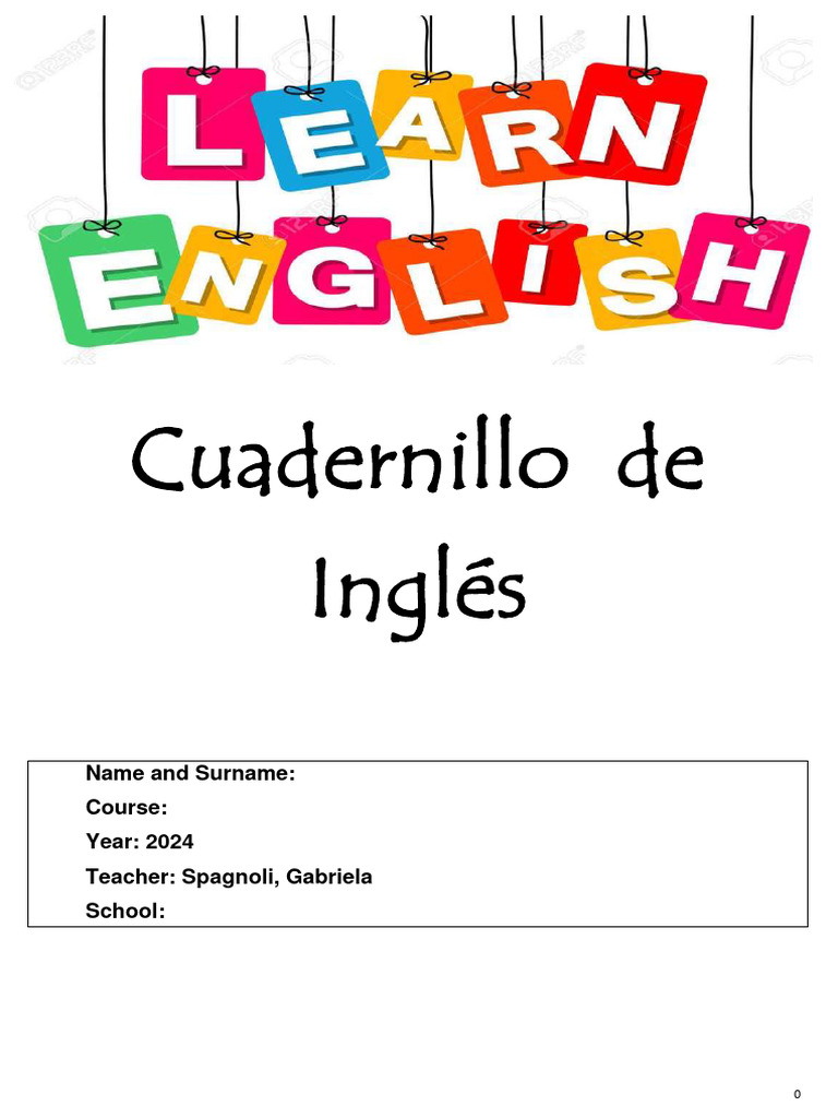Cuadernillo INGLÈS 2C y 2D - 382 (2024) $900 | PDF