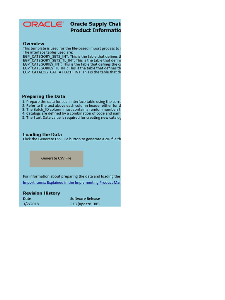 Egp Catalog Import Template | PDF | Comma Separated Values | Identifier