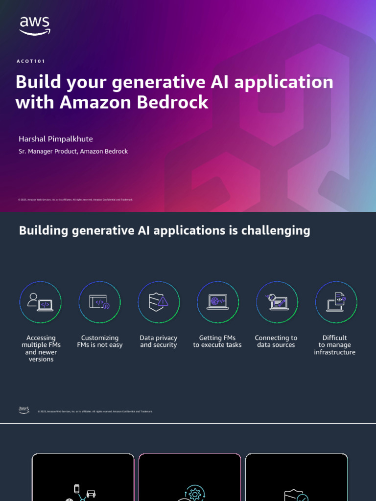 Build Generative AI with Amazon Bedrock | PDF | Amazon Web Services ...
