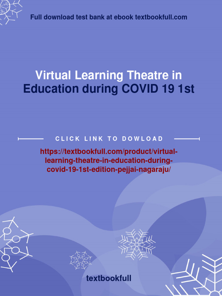 PDF Virtual Learning Theatre in Education During COVID 19 1st Edition Pejjai Nagaraju Download | PDF