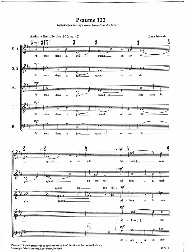 Psaume 122 - Daan Manneke | PDF