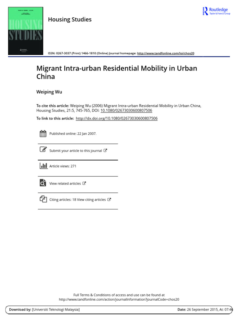 02673030600807506 | PDF | Slum