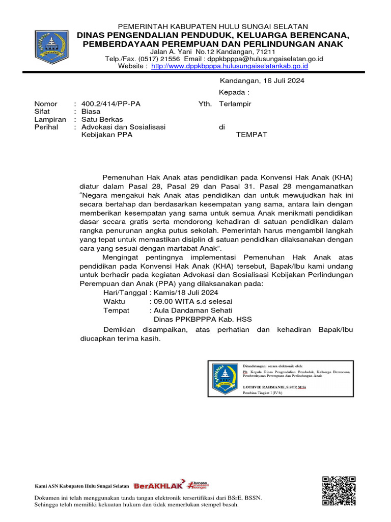 414 Advokasi Dan Sosialisasi Kebijakan PPA PDF | PDF