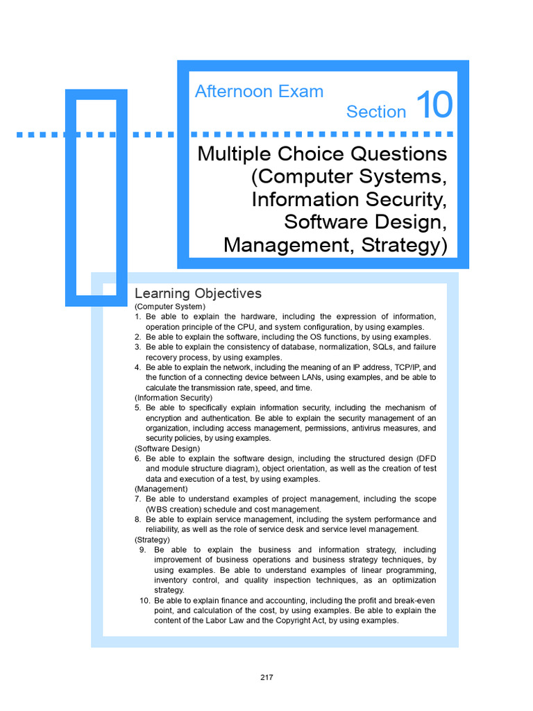 Multiple Choice Questions (Computer Systems, Information Security ...