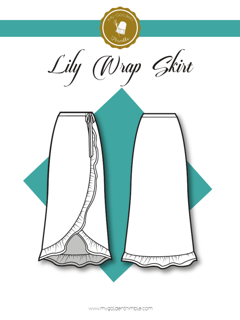 Letter Lily Wrap Skirt Sewing Pattern | PDF | Sewing | Clothing